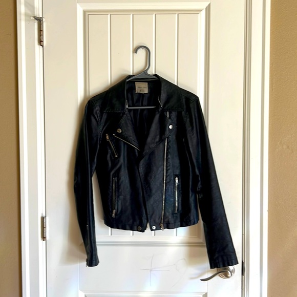 silence + noise | Jackets & Coats | Silence Noise Faux Leather Moto ...